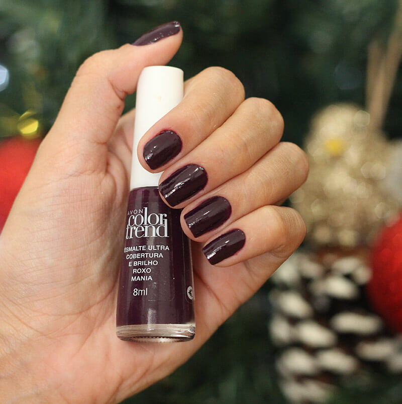 Esmalte Roxo Mania Color Trend Avon - Luiza Gomes
